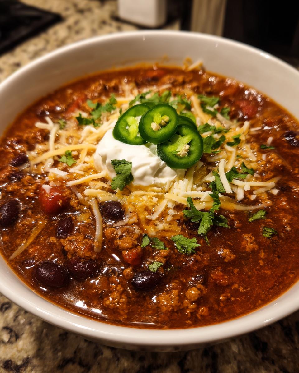 Amazing 8 Hour Overnight Crockpot Turkey Chili