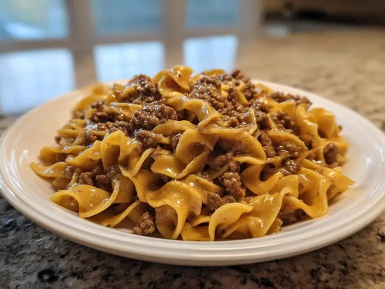 30 Min Creamy Beef And Noodles With Garlic Gravy