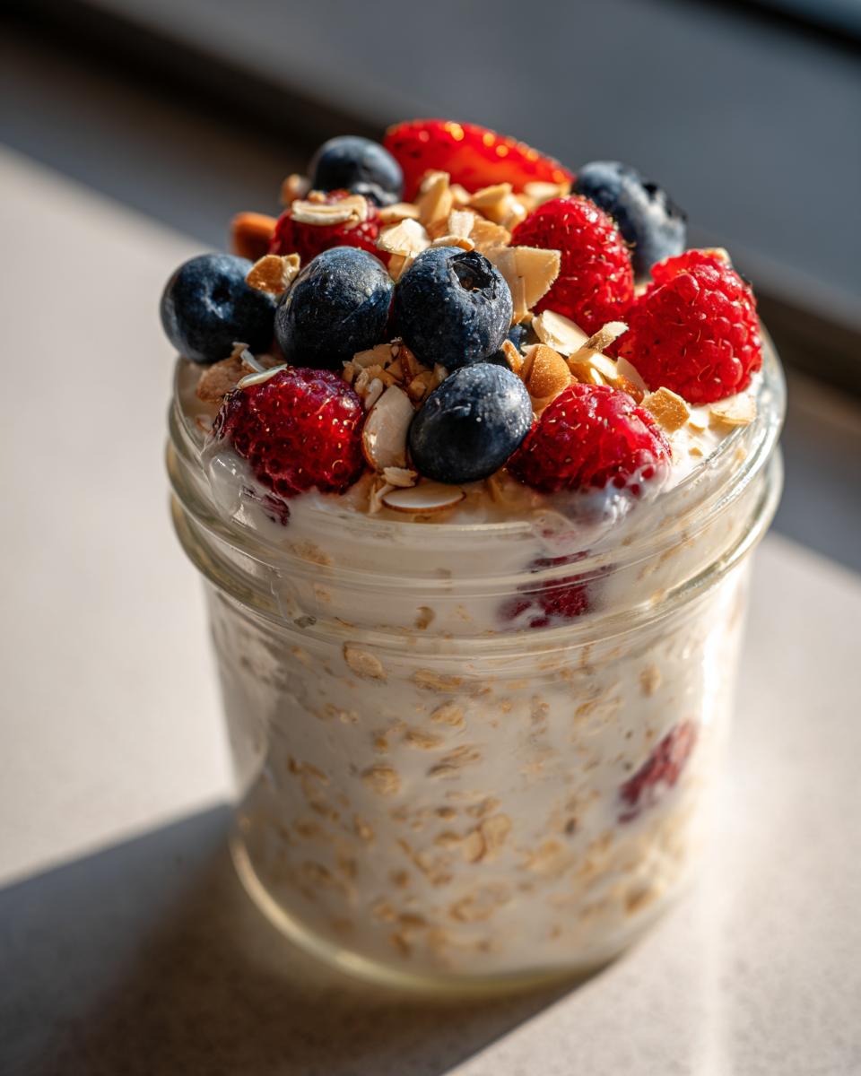 Amazing 24g Protein Greek Yogurt Overnight Oats