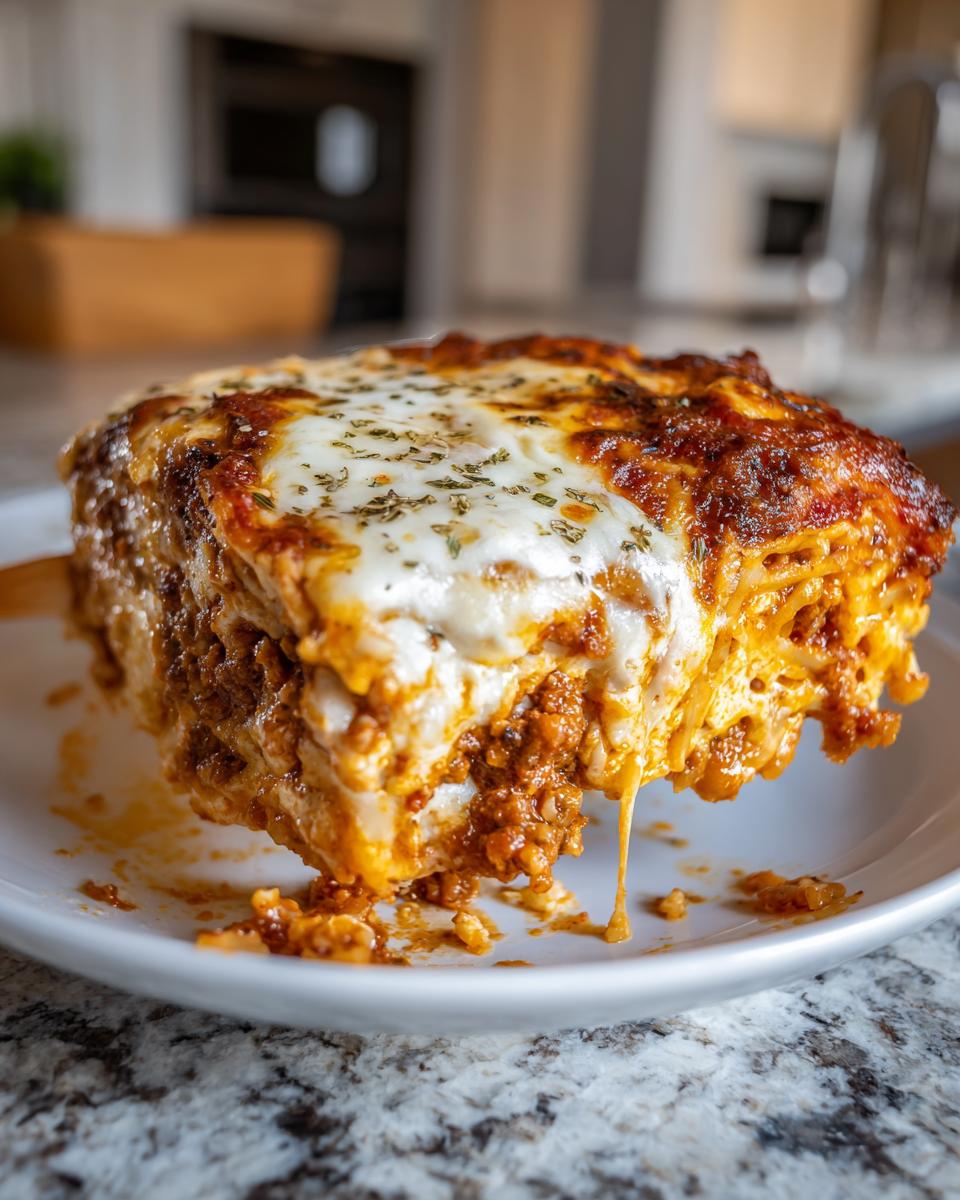 Amazing 480 Calorie Million Dollar Spaghetti Bake