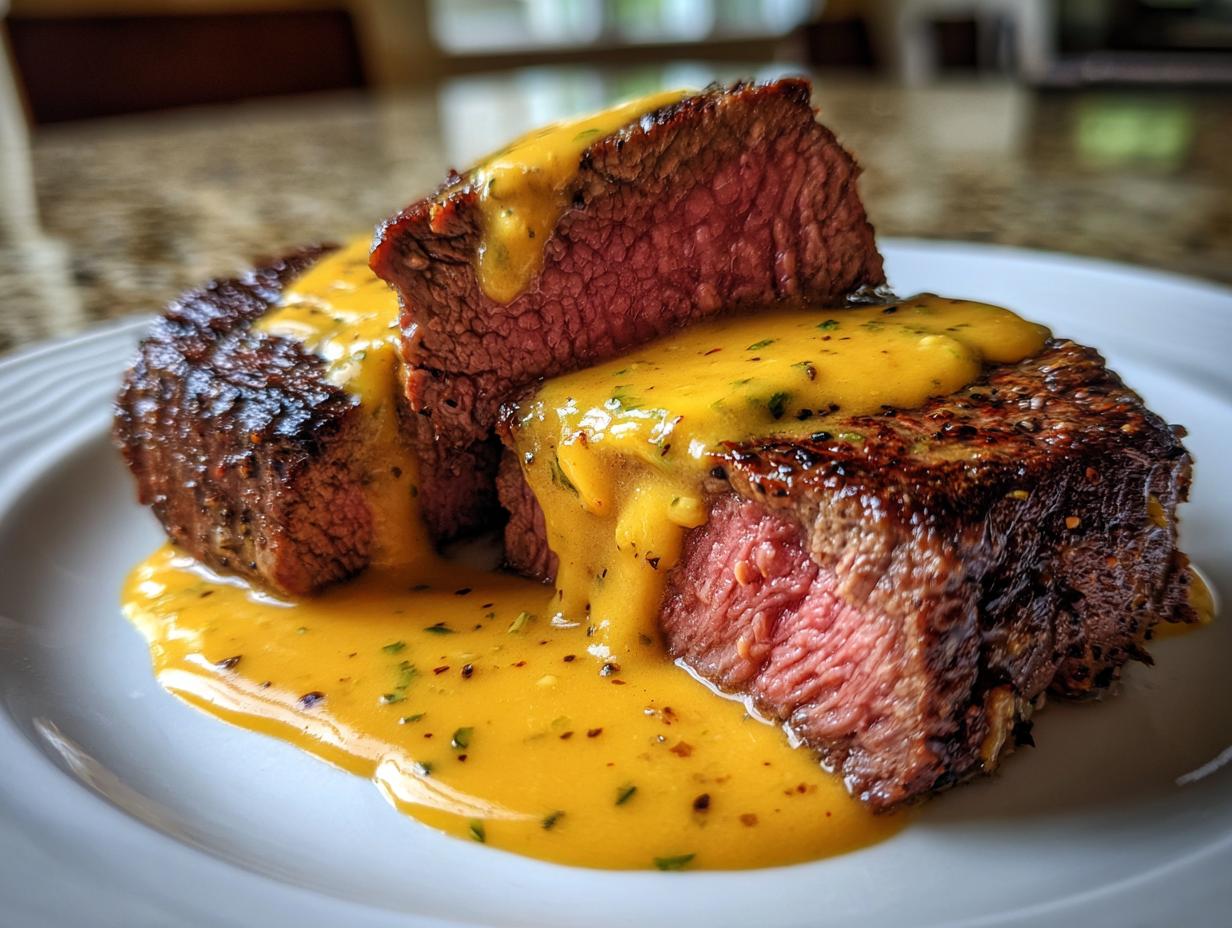 Shocking 4-Step Filet Mignon With Peach Mango Sauce