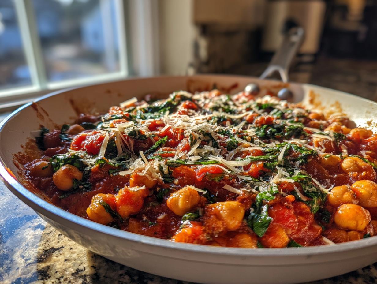 Shocking Creamy Tomato Basil Chickpea Skillet In 25 Min